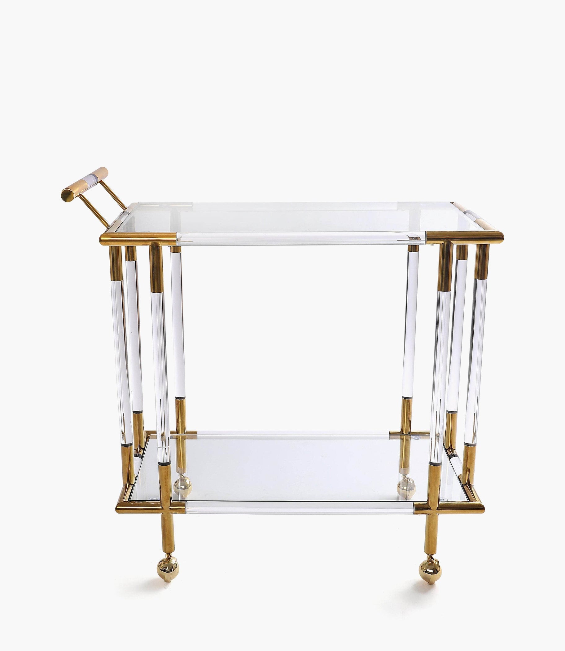 Luxor Acrylic Serving Trolley Gold 83x42x81 cm